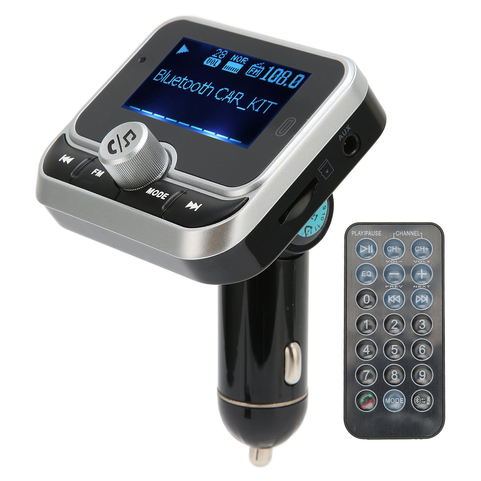 Bluetooth FM-передатчик Dual USB от 76 МГц до 108 МГц Bluetooth-радиоадаптер Автомобильное зарядное устройство с экраном 1,8 дюйма