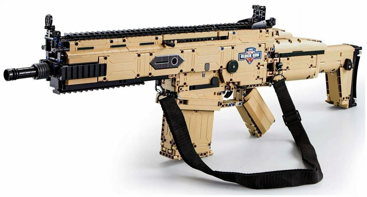 Конструктор CaDA C81021W Штурмовая винтовка FN SCAR 17S, 1406 дет.