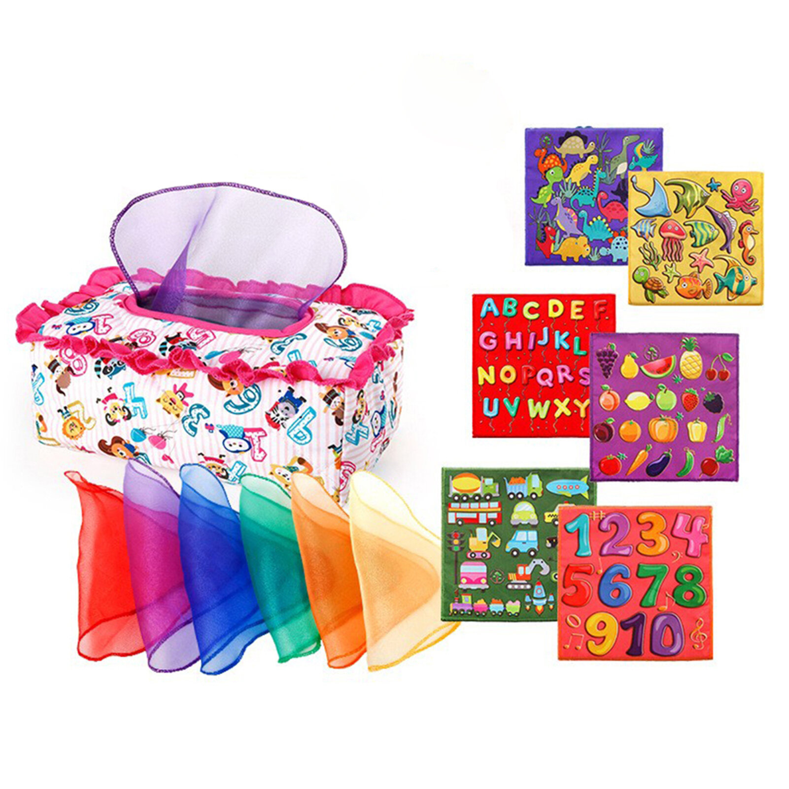 Tissue Box Baby Toy Montessori Toys for 6 to 12 Months Sensory Babies Toddlers
