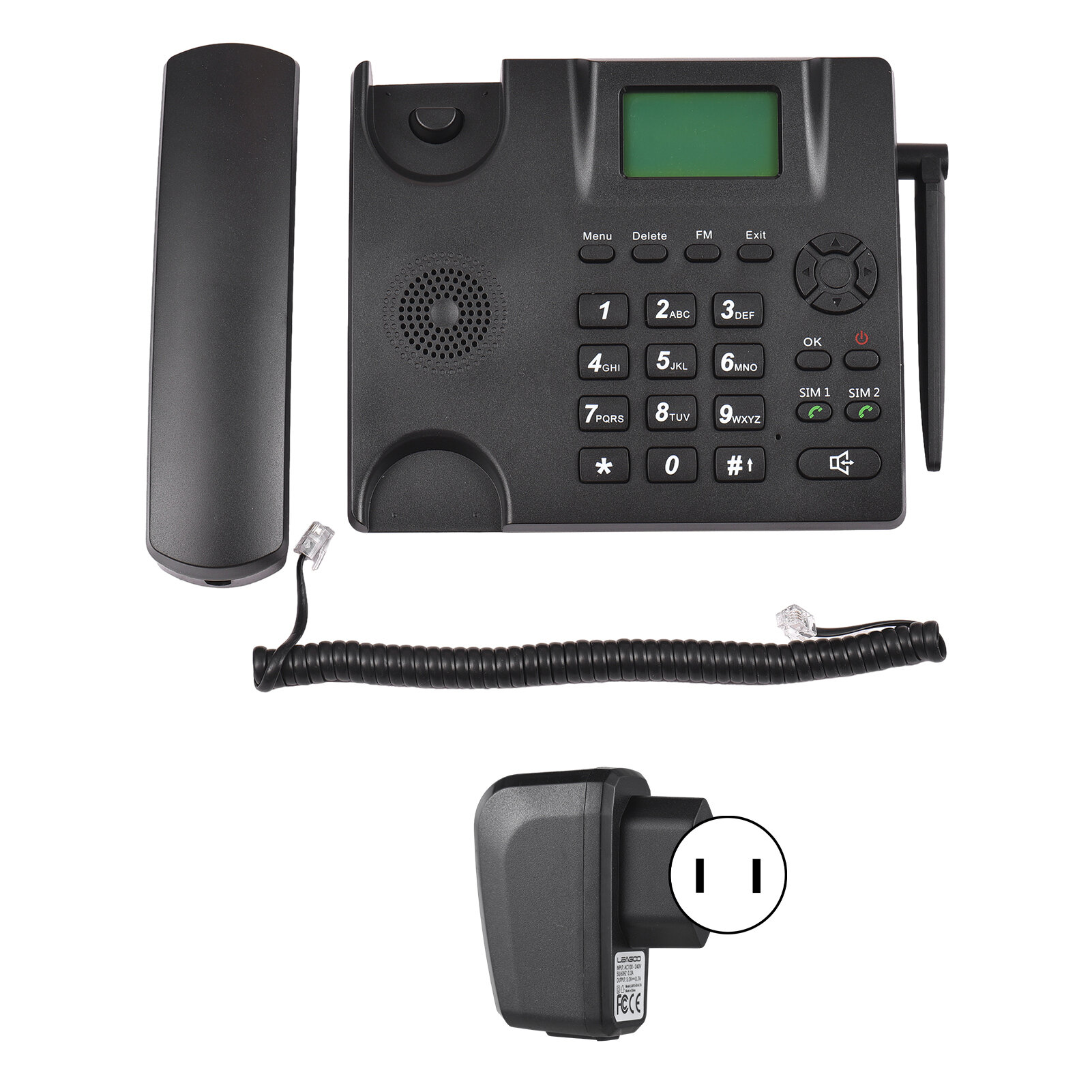 Стационарный телефон, беспроводной GSM 850/900/1800/1900, большой объем памяти, аккумулятор 3000 мАч, настольный телефон с FM-радио, функцией MP3