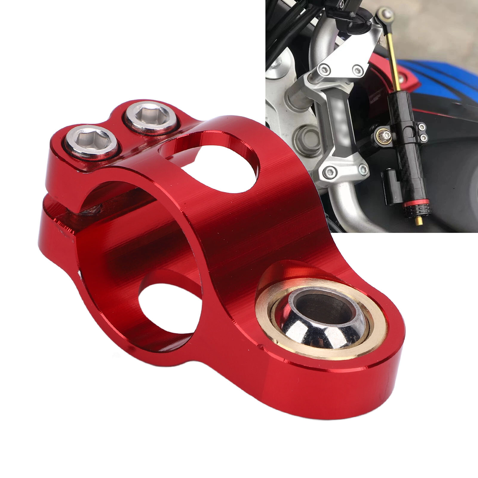 Кронштейн для крепления вилки амортизатора мотоцикла, анодированный с ЧПУ, для снижения вибраций, легкий зажим для крепления рамы вилки амортизатора рулевого управления, красный