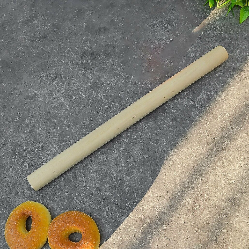 Скалка деревянная 40см, береза, гладкая поверхность, для удобного использования