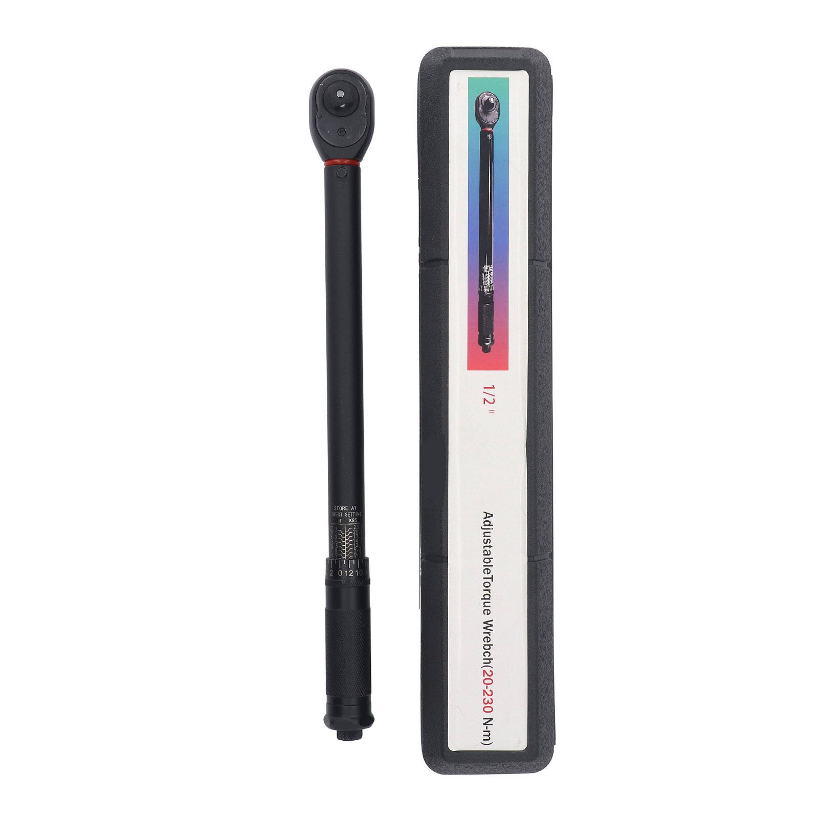 Торсионный ключ на 72 зуба, диаметр 1/2 дюйма, регулируемый, 20-230 Н, автомобильный торсионный ключ с предварительной настройкой.