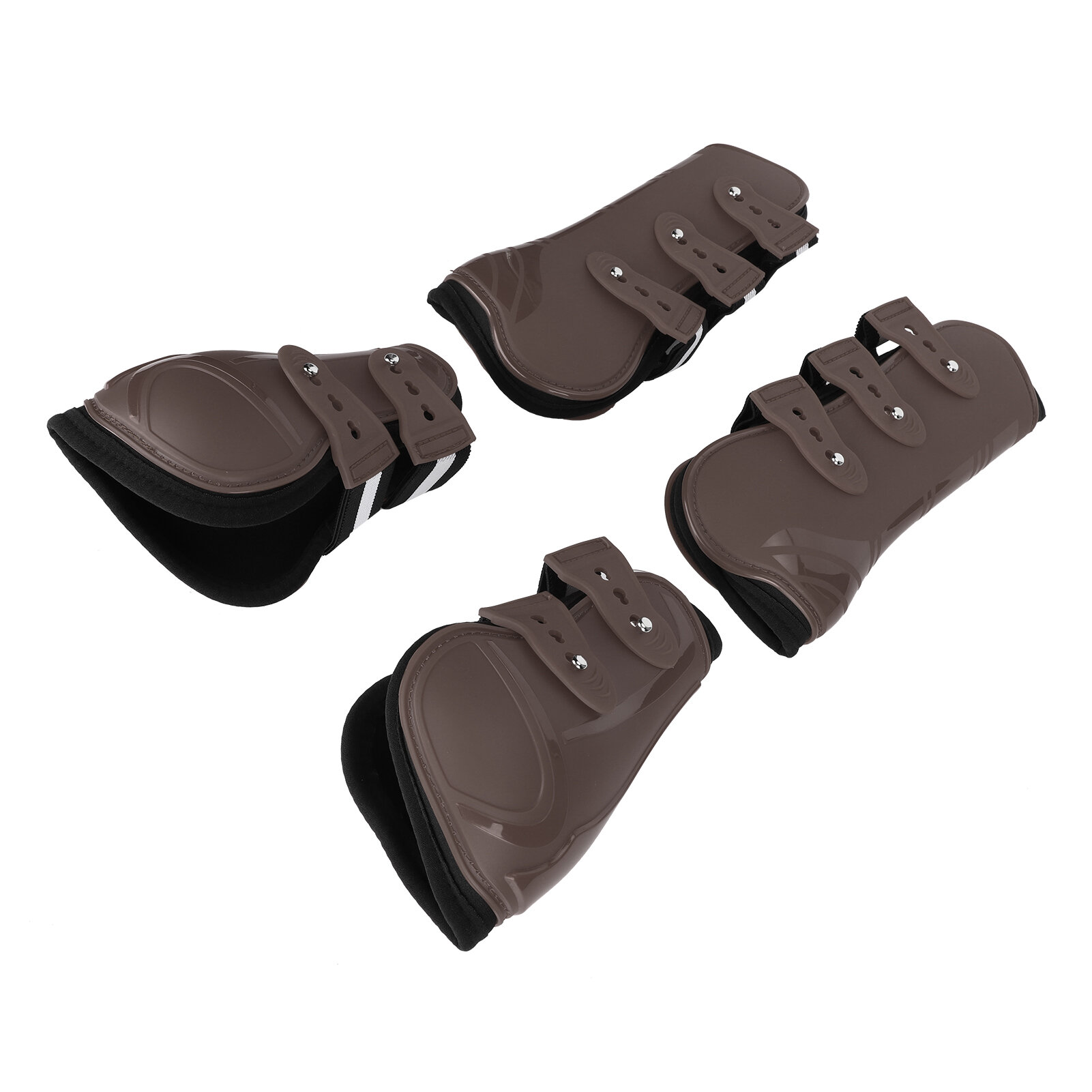 1 комплект, набедренники для лошадей из искусственной кожи, утолщенные поножи с мягкой подкладкой, коричневый M