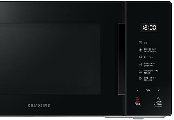 Микроволновая печь SAMSUNG MS23T5018AK/BW, объем 23 л, мощность 800 Вт, черный — фото 1