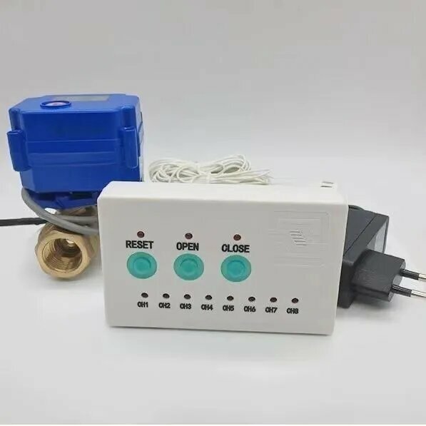 Система сигнализации о утечке с детектором защиты от утечки с быстрым автоматическим выключением крана латунный клапан DN15