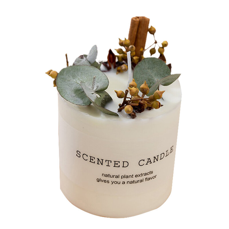 Ароматическая свеча, соевый воск, сухой цветок, стеклянная крышка, деревянный коврик, ароматерапевтическая свеча для украшения дома, подарок на день рождения, тип 2