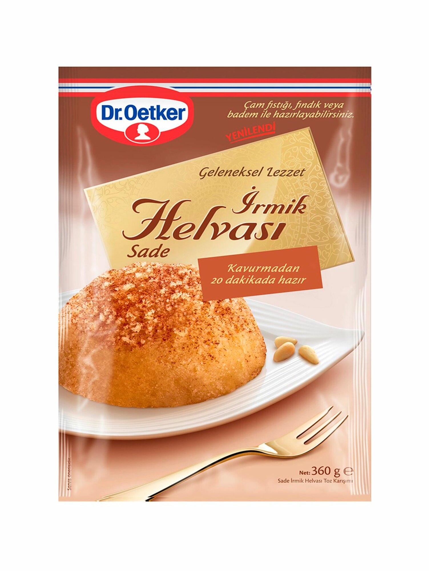 Манный пудинг, ирмик хелвасы (смесь для быстрого приготовления), "Dr.Oetker", Irmik Helvasi, 360гр. Турция