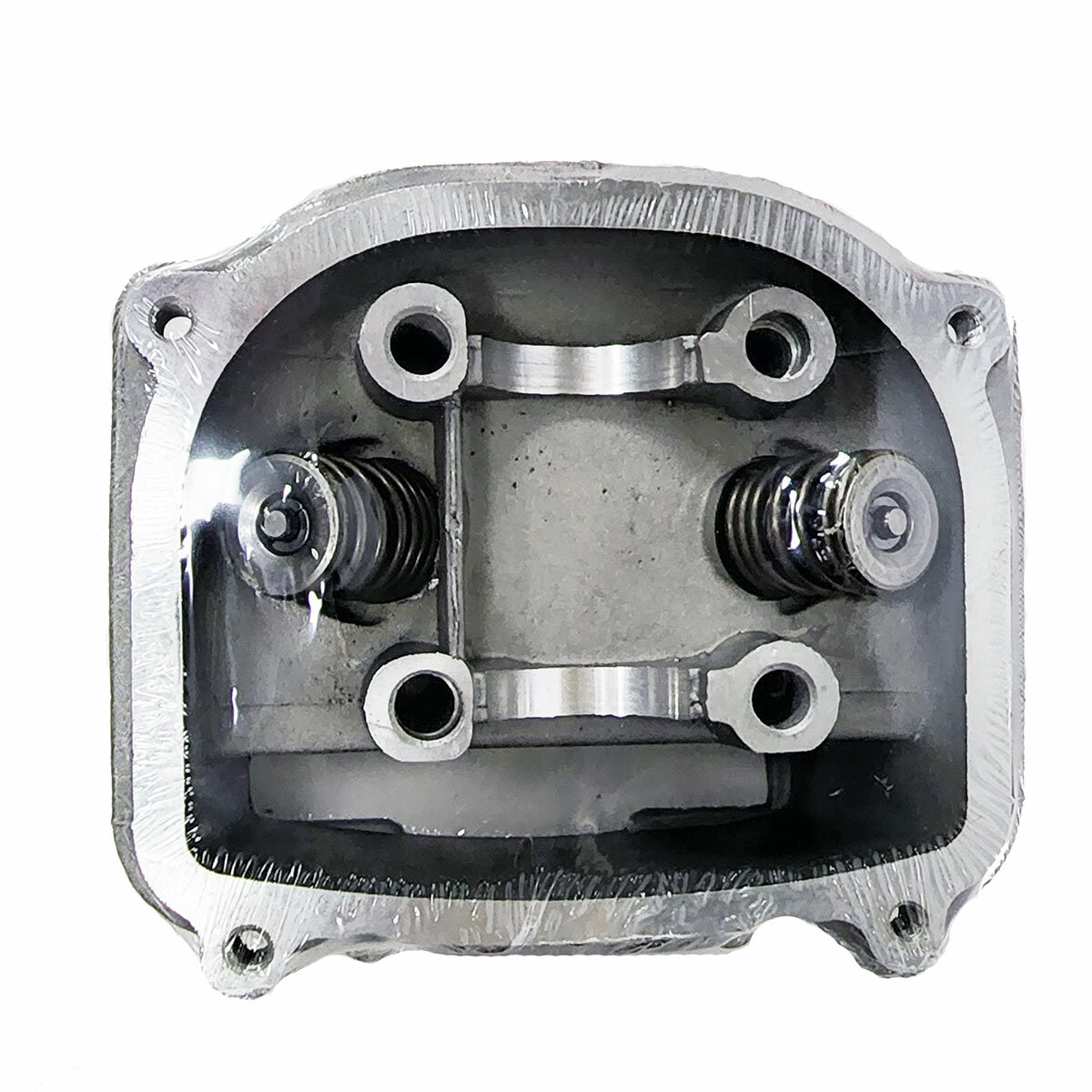 Головка цилиндра 4T 157QMJ 150см3 (GY6) D57,4 (d=24/28) в сборе с клапанами, сальниками, пружинами,10002846