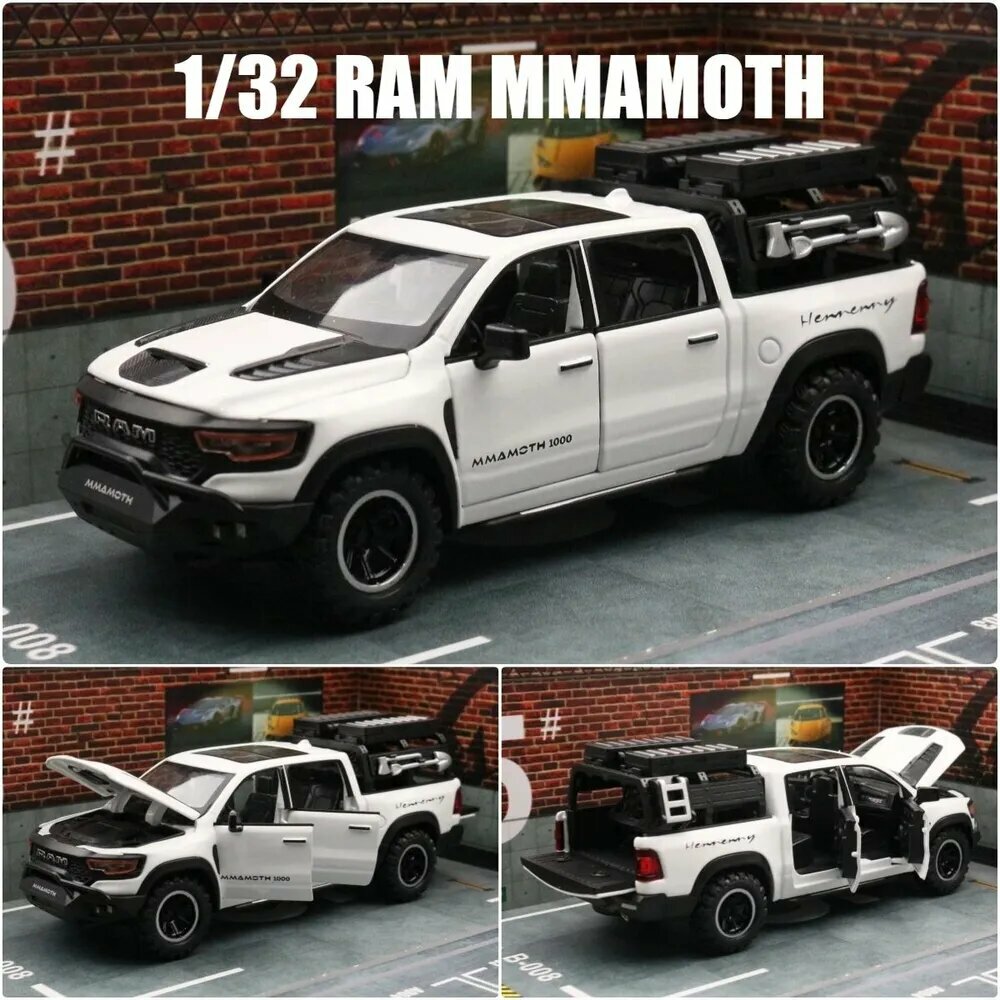 Литые автомобили 1/32 коллекционная металлическая машина Dodge RAM MAMMOTH пикап игрушечный автомобиль