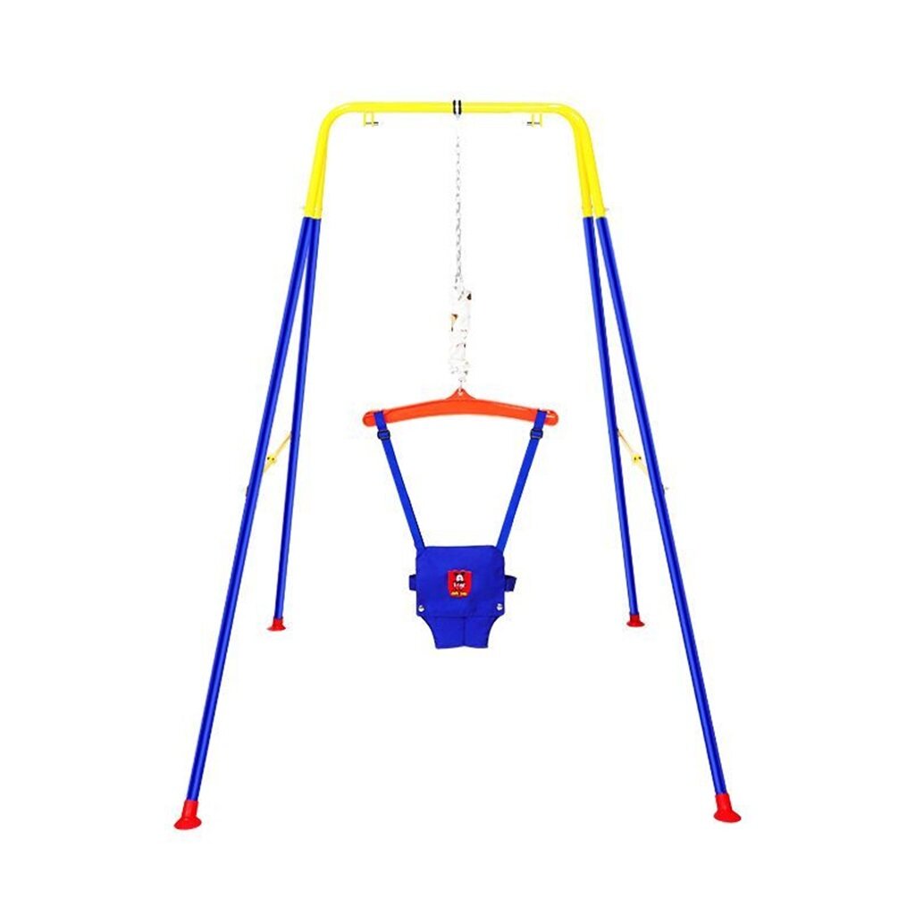 Прыгунки для малышей с 6 месяцев, подвесной тренажер Светло-синий