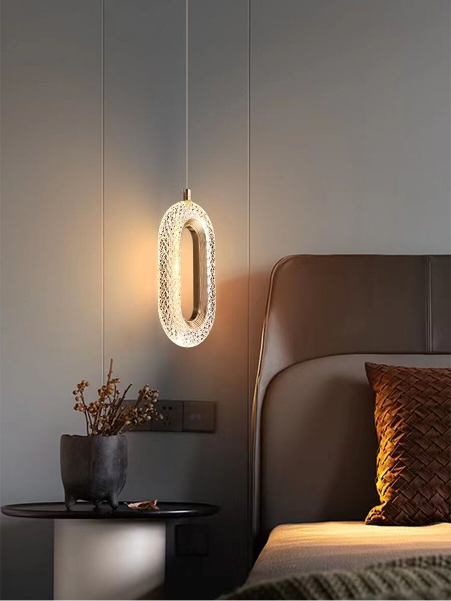 Длинная люстра, подвесные светильники для лестницы, кухонные светильники, 1 головка, LED, 8 Вт, 10 см