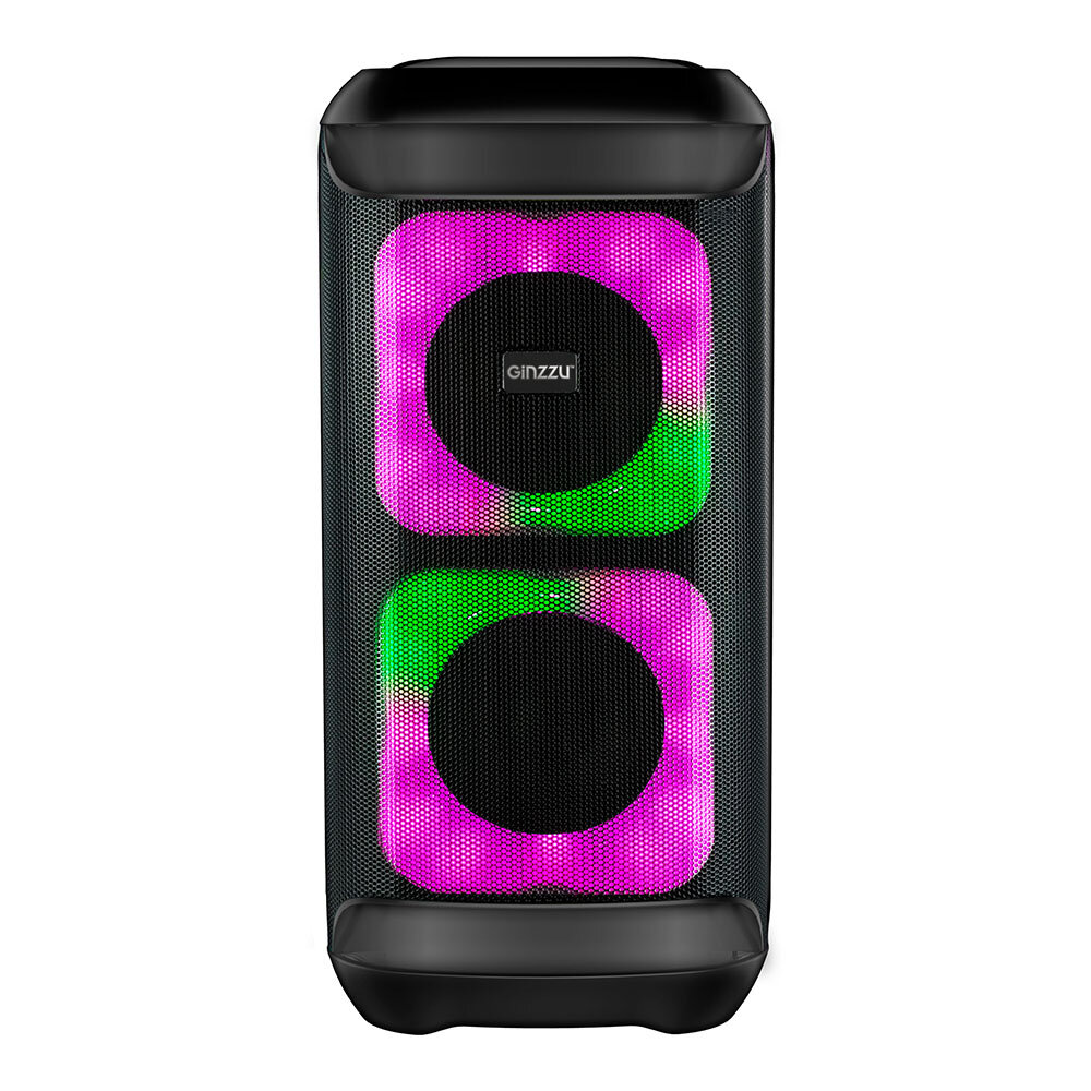 Колонка Ginzzu GM-113, Акустическая система Midi BT/USB/TF/FM/MIC/ДУ