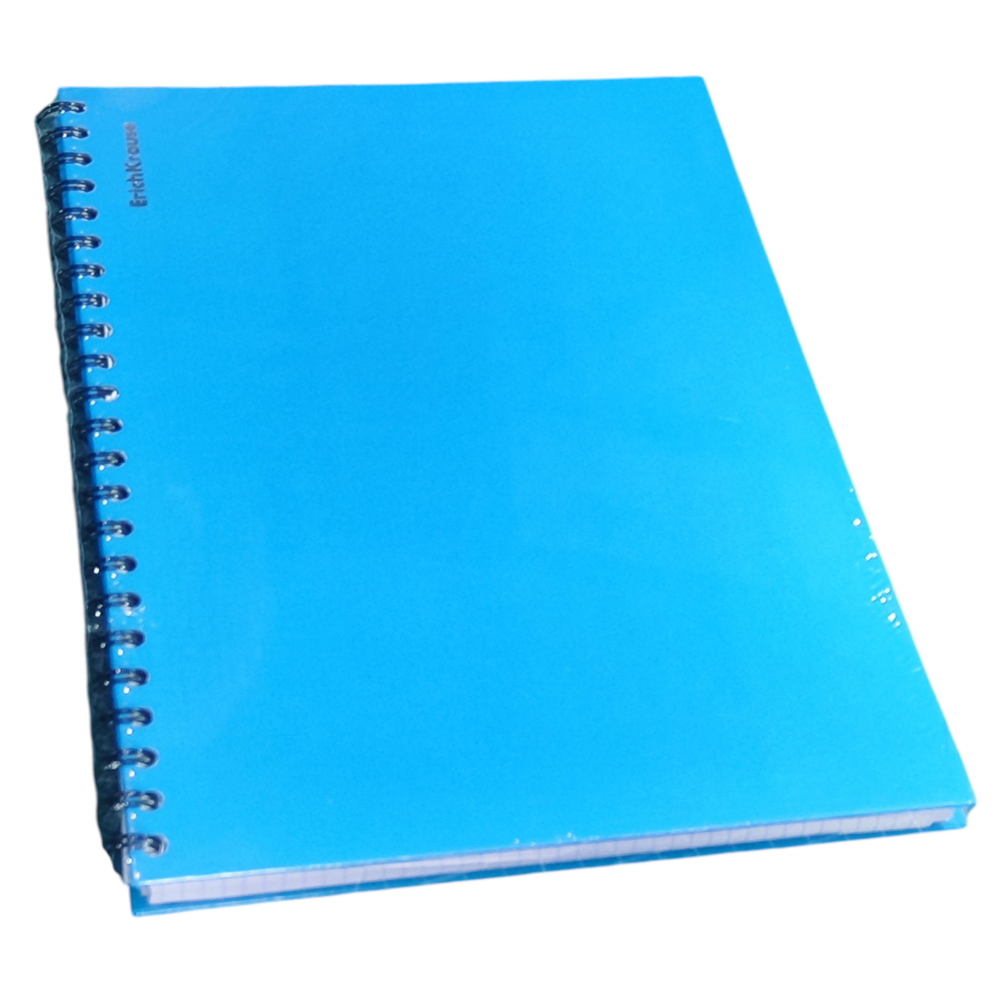 Тетрадь общая ученическая на спирали ErichKrause® Neon синий, А4, 120 листов, клетка, ламинция глянцевая