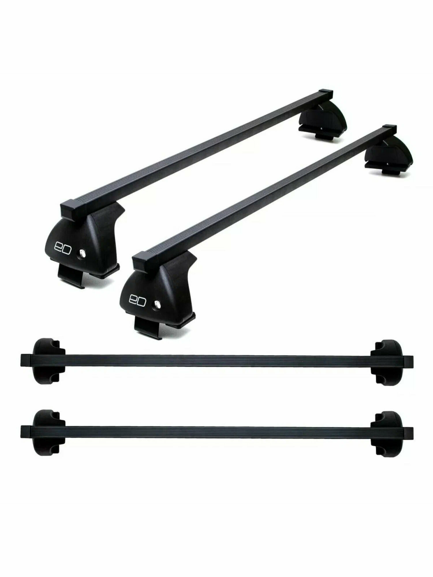 Багажник на крышу ED с замком прямоугольные дуги на Рено Логан 2 2014-2022