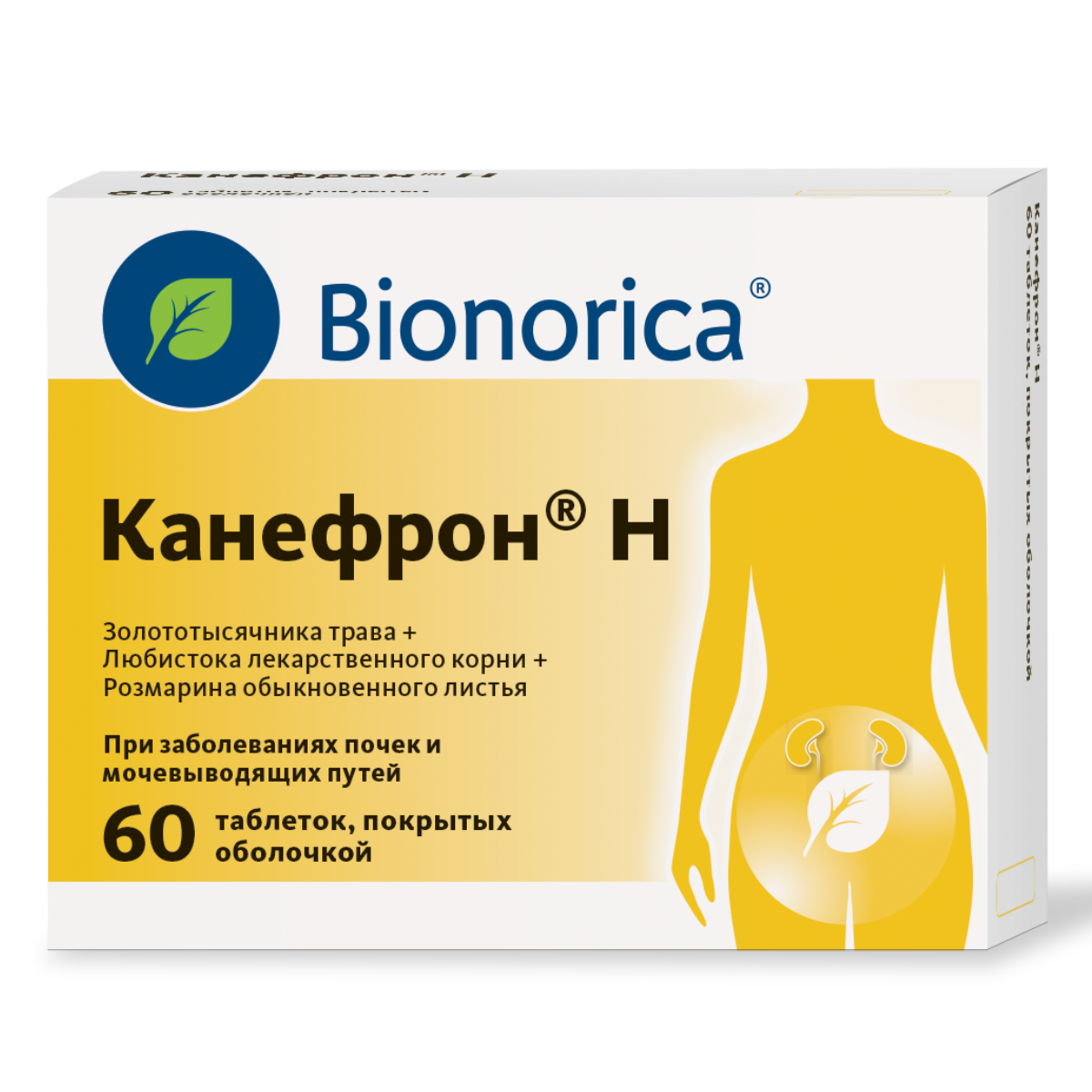 Канефрон Н таб. п/о плен. №60, при заболеваниях почек и мочевыводящих путей — фото 1