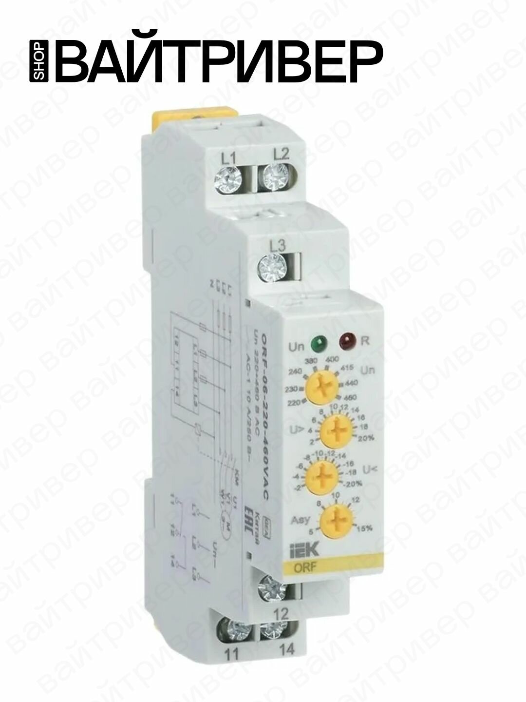 Реле контроля фаз ORF-06 трехфазное 220-460В AC IEK ORF-06-220-460VAC
