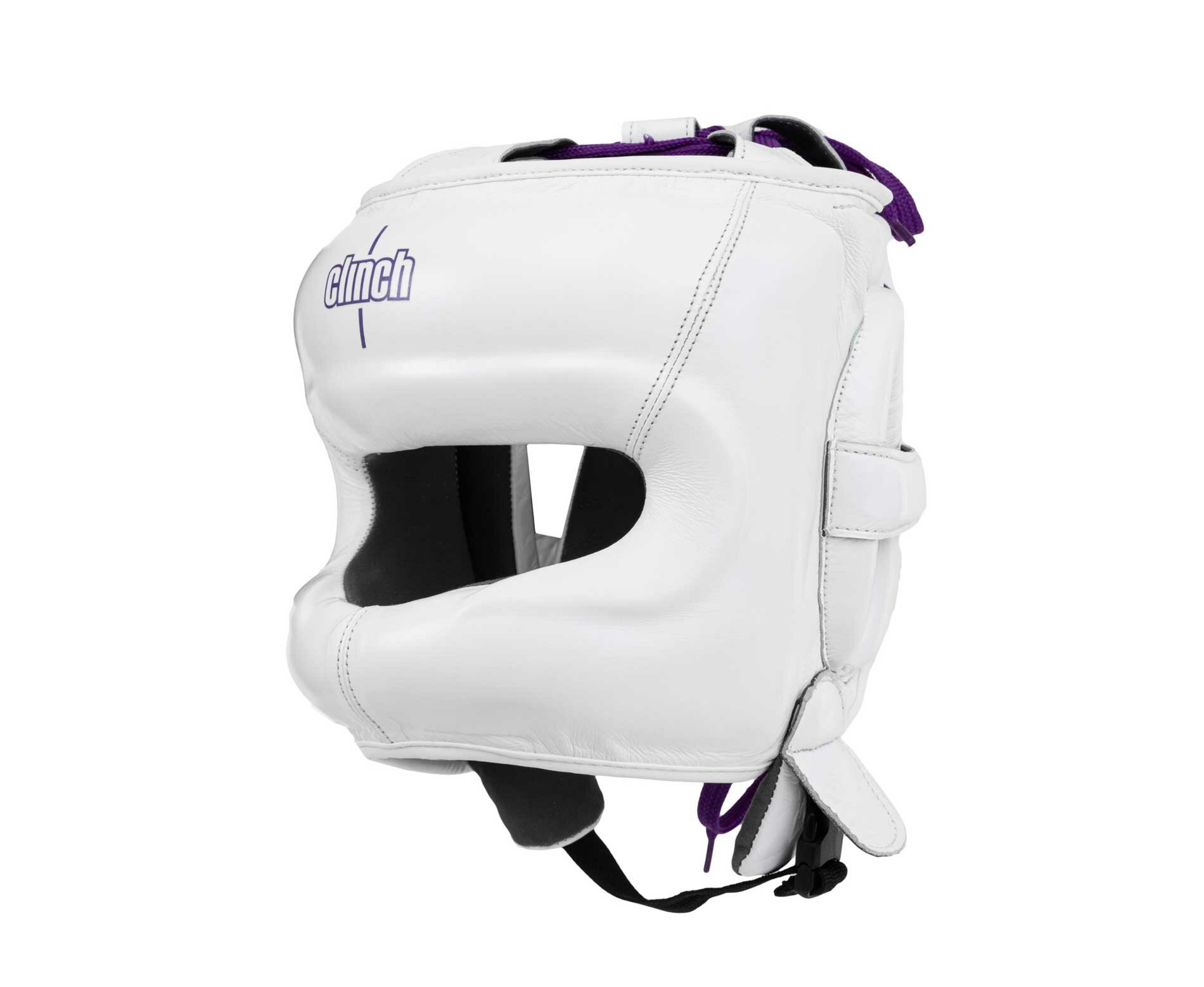 Шлем боксерский с бампером Clinch Undefeated белый (размер L/XL)