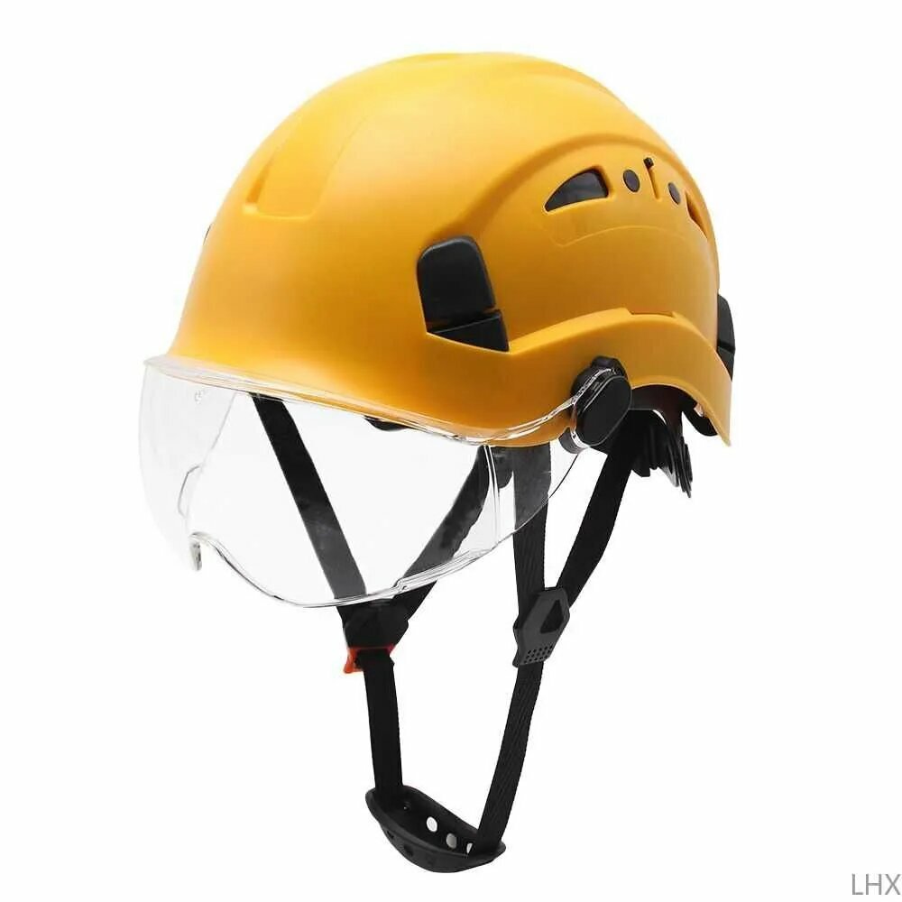 Строительная каска (защитный шлем) с регулируемыми прозрачными очками