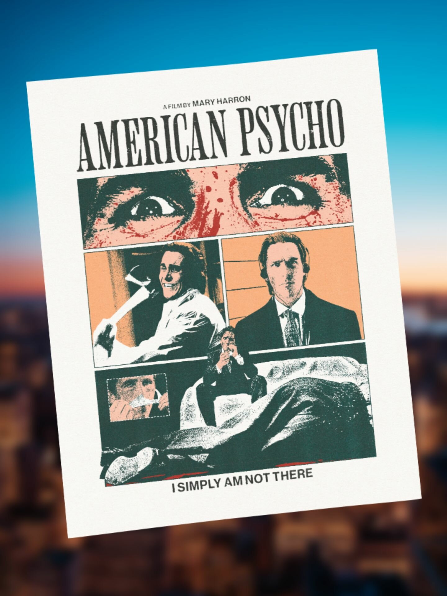 Постер pinterest "Американский психопат", 29.7х42см, А3, глянцевый