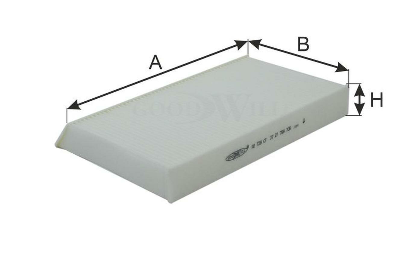 Фильтр салона для автомобилей Goodwill AG728CF (запчасти и расходники)