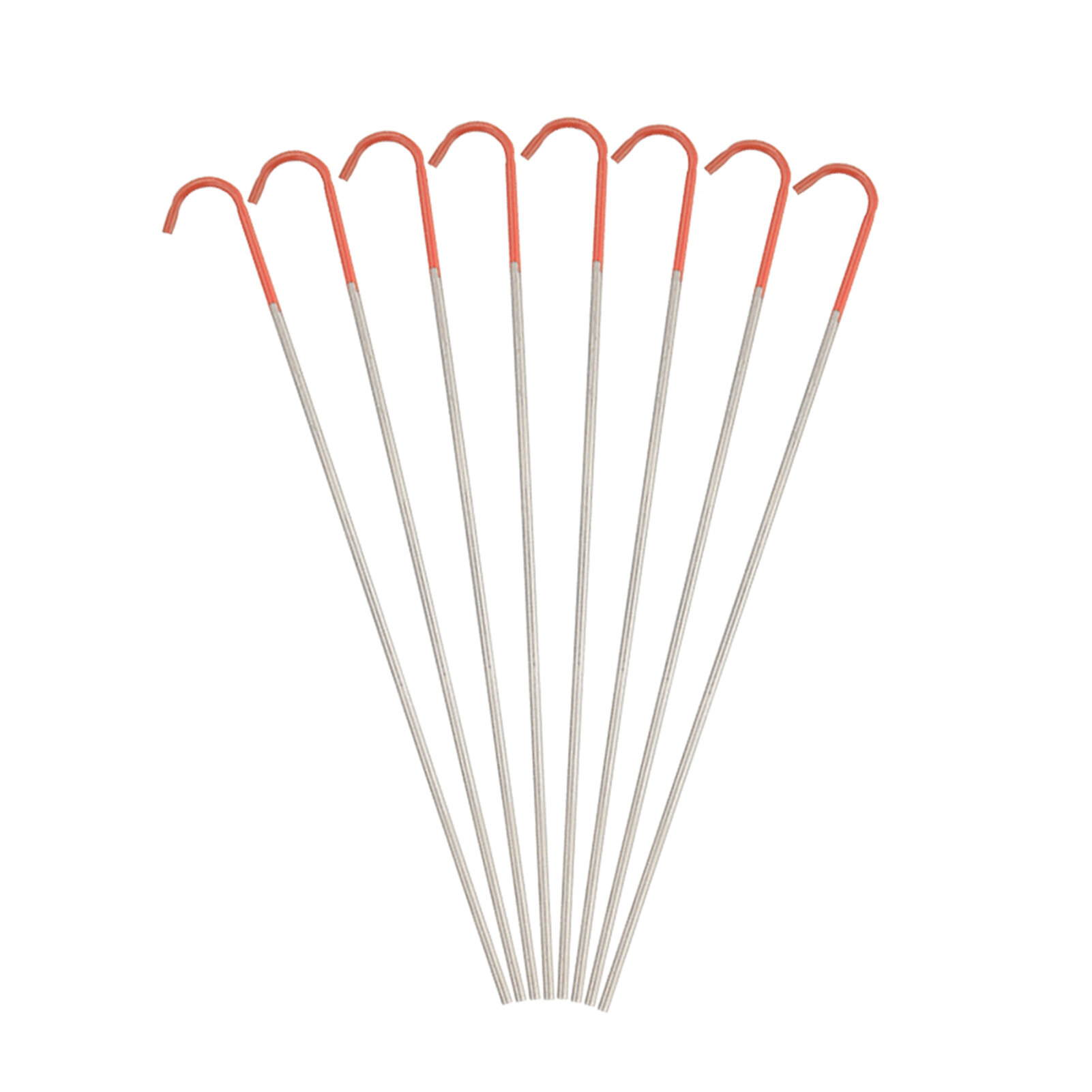 130mm/150mm Палки для палат из тугоплавкого сплава, для кемпинга и походов, гвозди для палат, анкеры, материал: тугоплавкий сплав, размеры: S: φ2 * 130mm, вес: 1.31g; L: φ3 * 150mm, вес: 5.5g, количество в упаковке: 8 штук