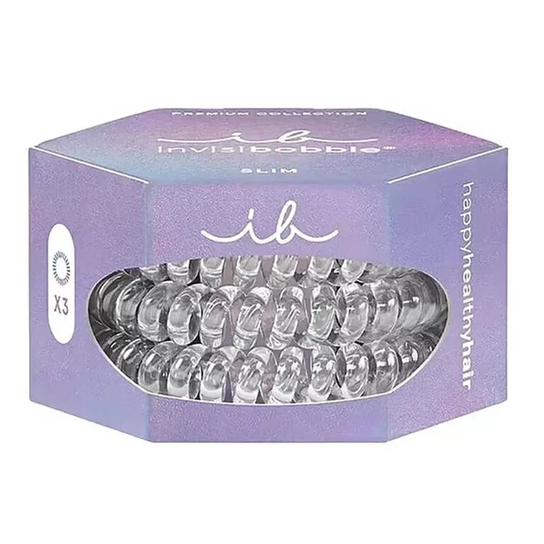 INVISIBOBBLE SLIM PREMIUM Crystal Clear Резинка-браслет для волос SLIM PREMIUM Crystal Clear
