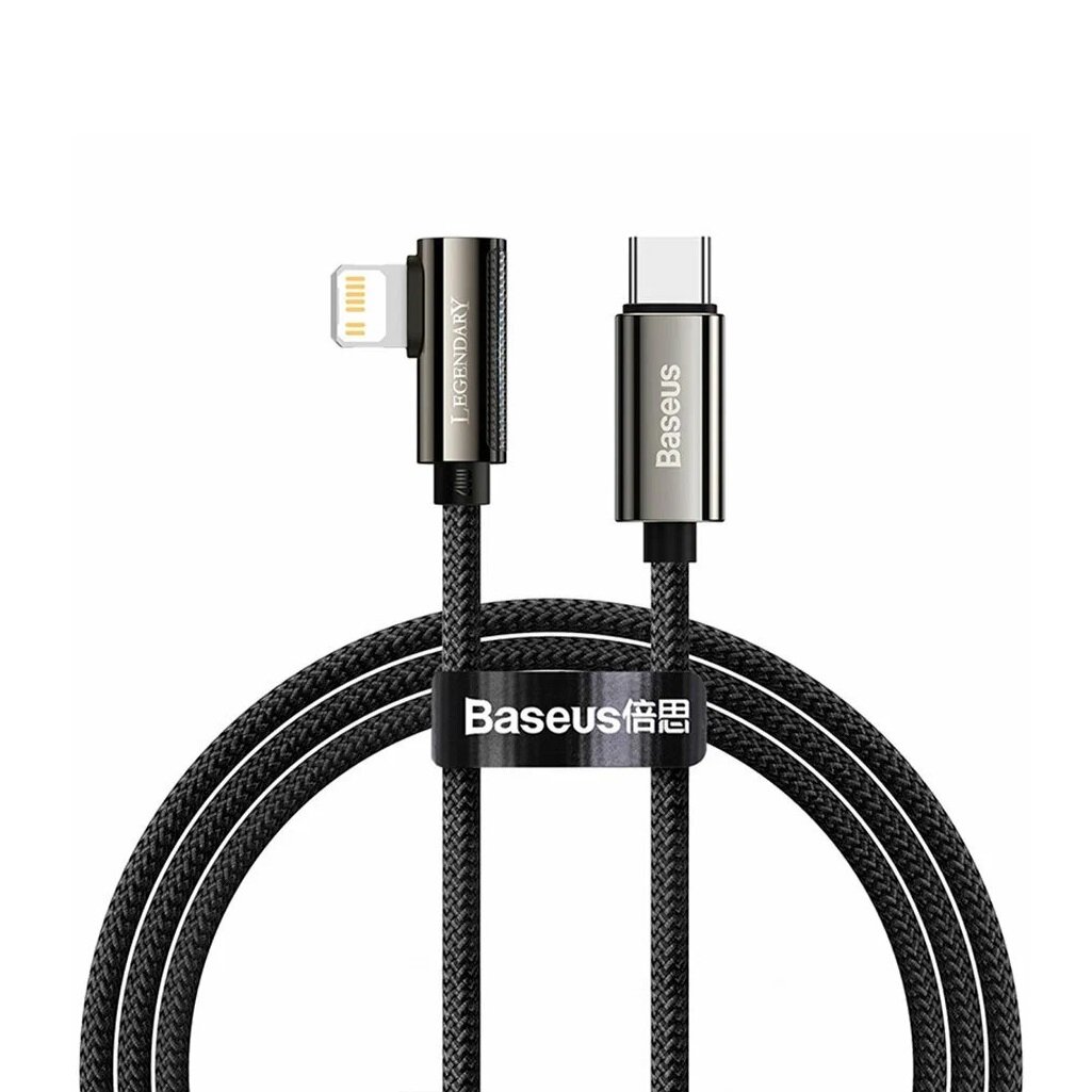 Кабель Type-C to Lightning BASEUS Legend Series Elbow Fast Charging Data Cable PD20W, 1 м, черный