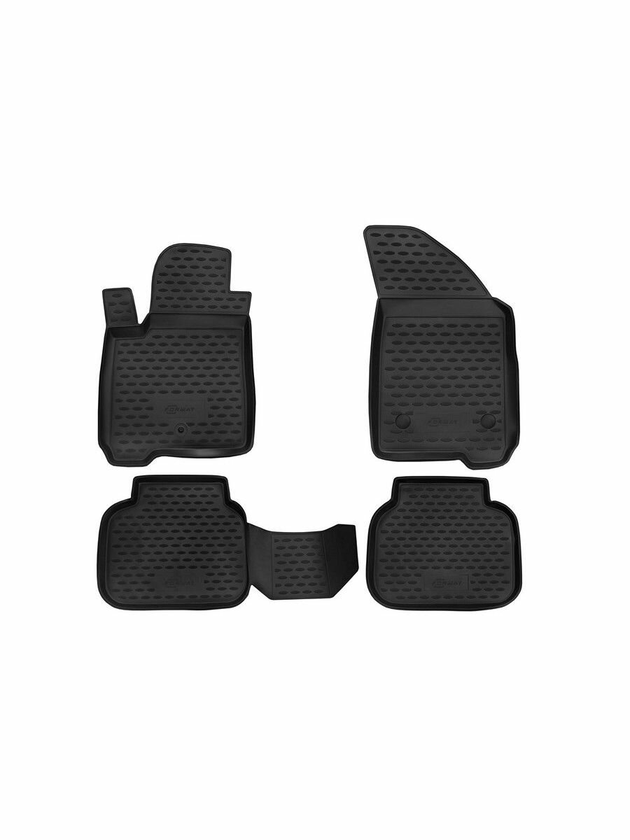 Коврики в салон для DODGE Journey (I, Ir), 2007-2020 4 шт. (ПУ, повышенная износостойкость) / Додж Джорнт