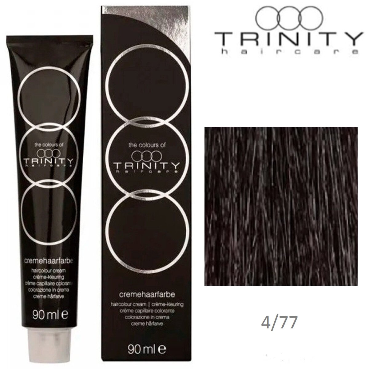 Trinity The Color of Trinity Стойкая крем краска 4/77 какао интенсивный 90 мл