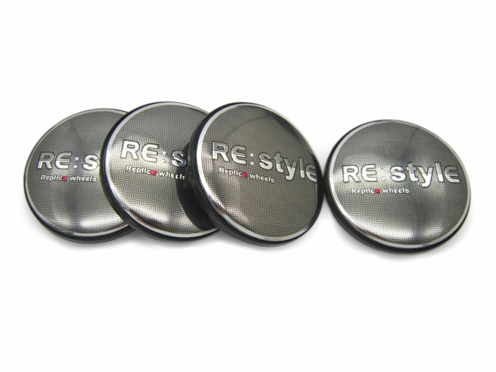 Колпачки заглушки на литые диски RE: Style 62/55/10, комплект 4 шт.