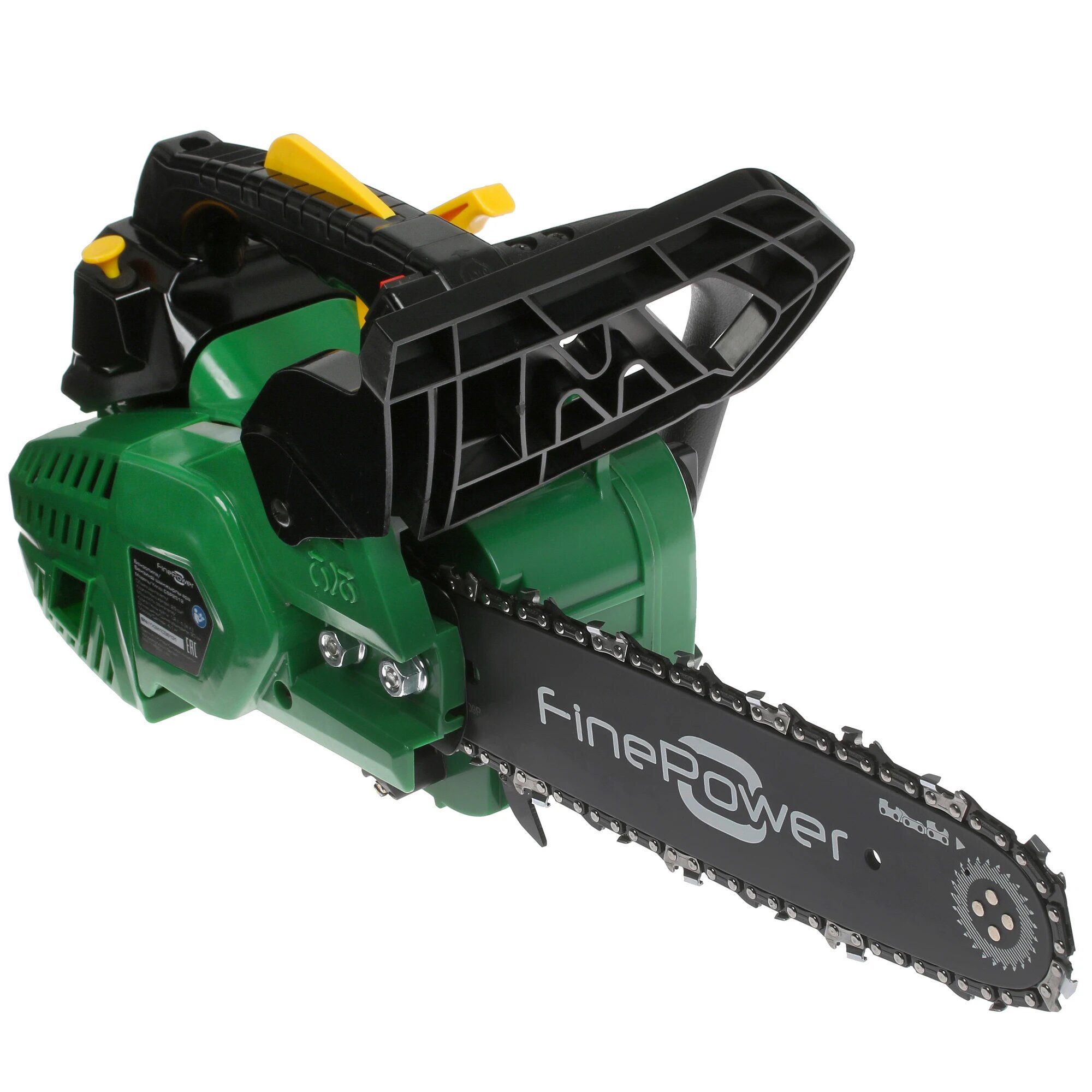 Бензопила FinePower CSP2512, 25 см³, 900 Вт, 1.2 л. с, паз шины - 1.3 мм, шаг цепи - 9.5 мм(0.375"), 4.1 кг