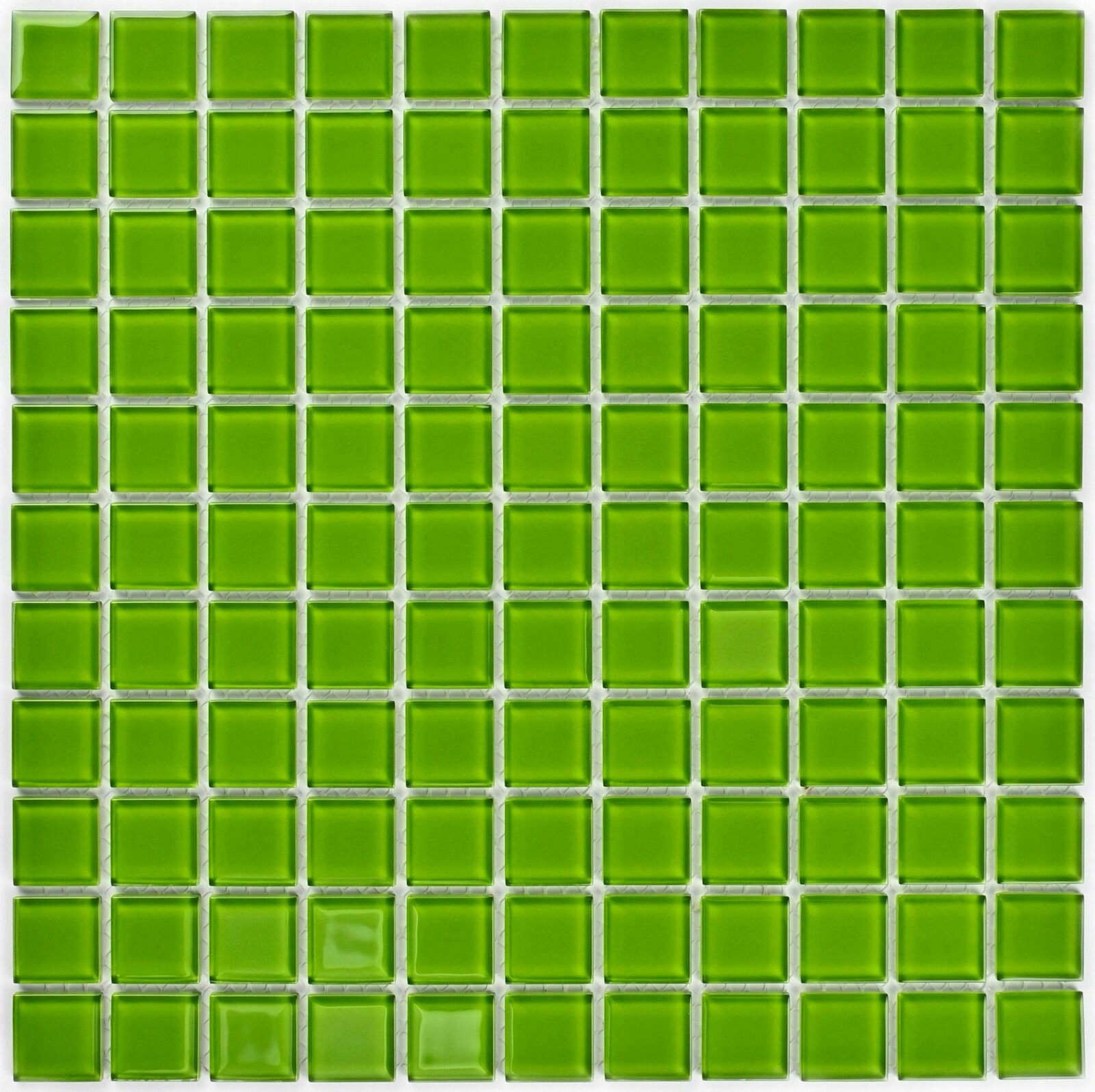 Плитка декоративная, мозаика стеклянная Green glass, 10 штук