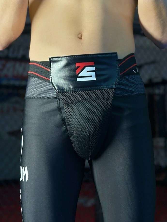 Защита паха TOMORROW STAR, хлопок/ABS-пластик, черная, размер M