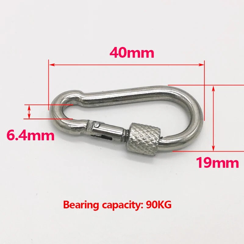 Крючок с предохранительной гайкой из нержавеющей стали 5 мм * 50 мм M4