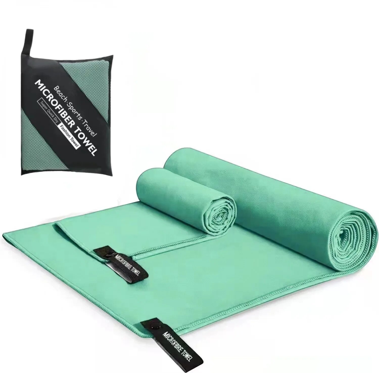 Микрофибра полотенце для спорта M 40x80 CM, Зеленый, Light Green