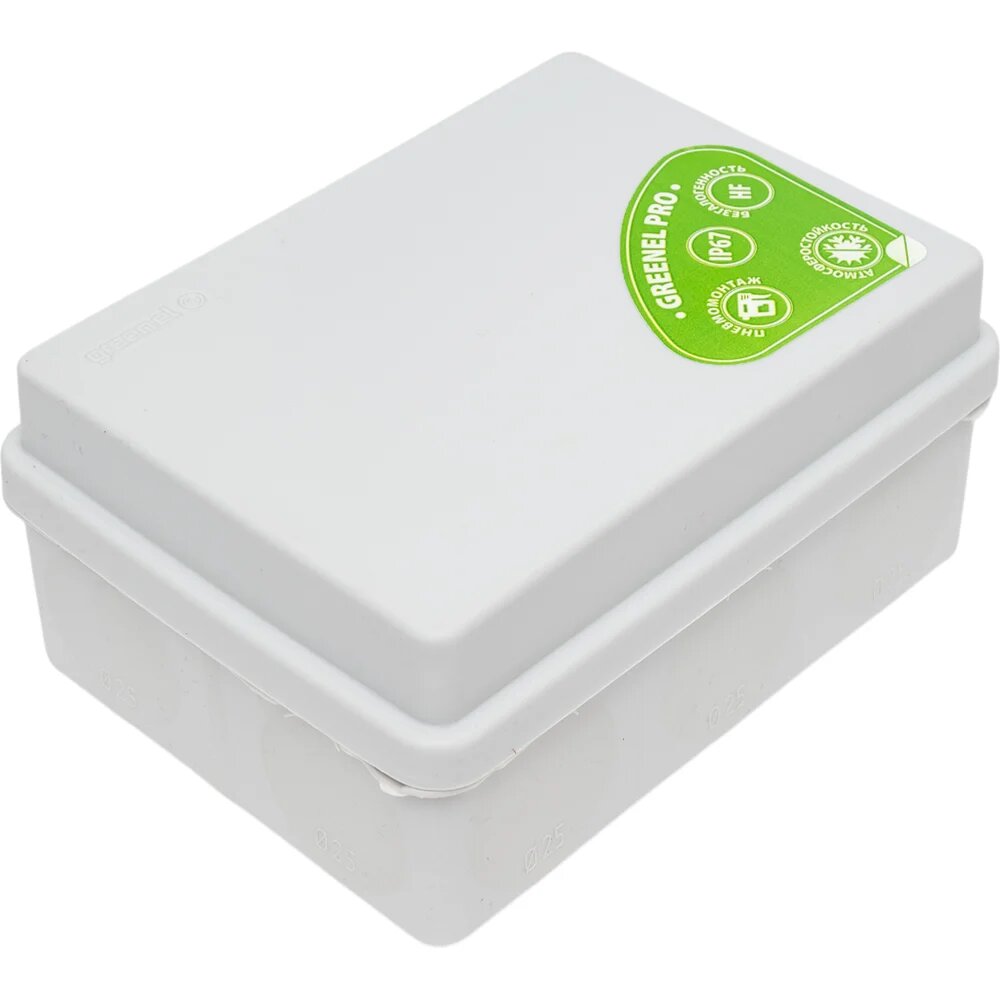 Распределительная коробка Greenel о/п, 2К, HF, УФ 150x110x70мм IP67 цвет-серый GE42441