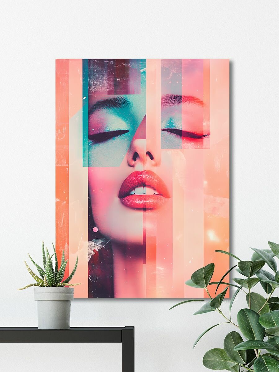 Абстракция / портрет, картина интерьер, картина 30х40 см.