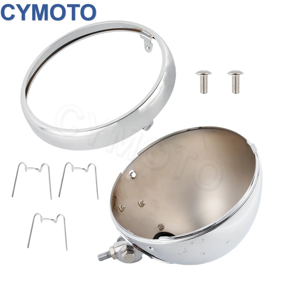 Универсальная 7-дюймовая нижняя светодиодная фара, корпус ведра, корпус маяка для Harley Custom Chopper Bobber Honda