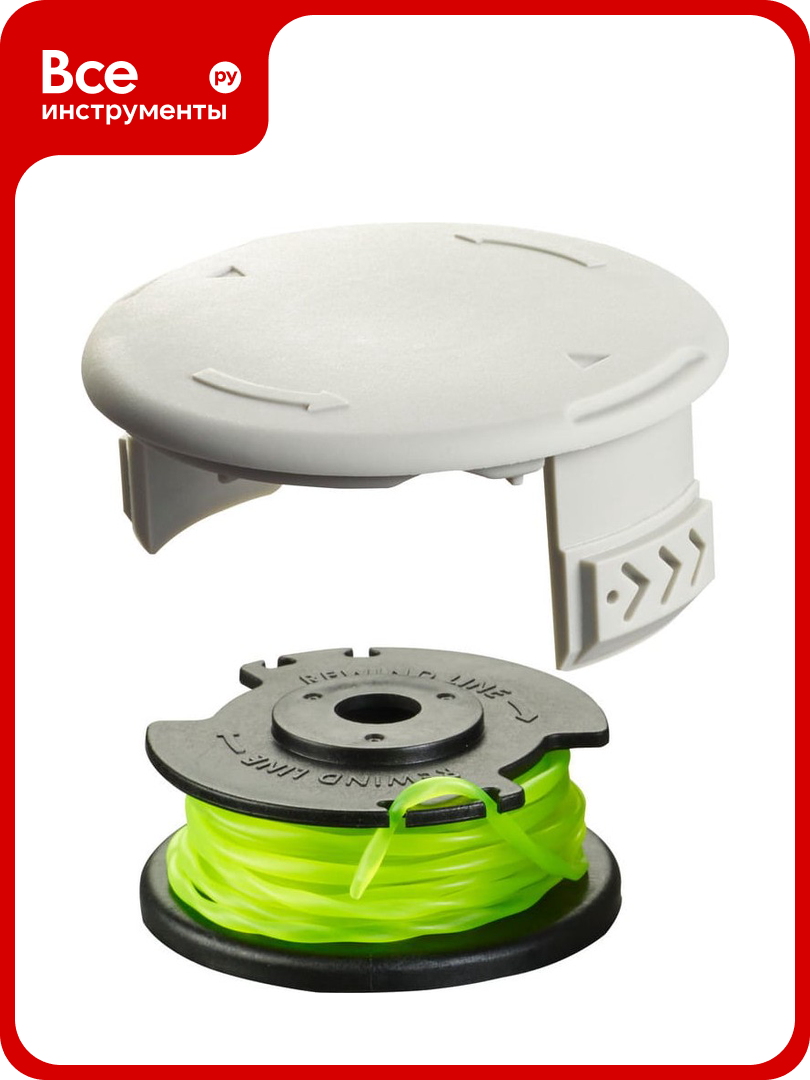 Шпуля для RLT36C33 RAC142 Ryobi 5132002769, с аккумуляторными триммерами Ryobi RLT36C33