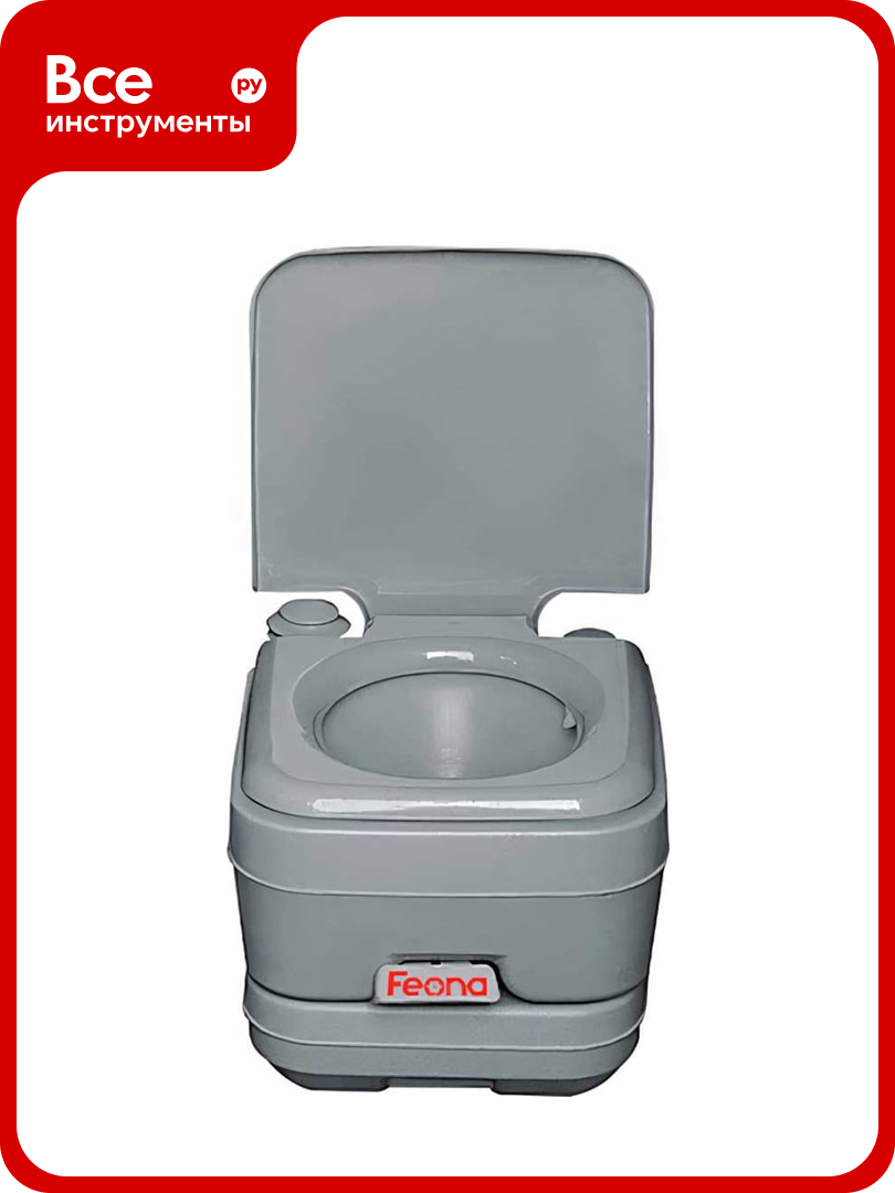 Биотуалет FEONA 10 л 034-4028 224093, загородных домах, переносной, жидкостный тип, сильфонная система смыва