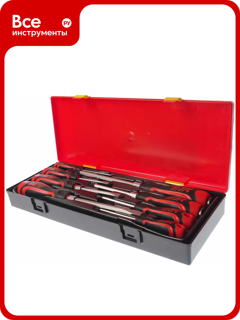 Набор усиленных отверток в ложементе, 8 предметов JTC K7085, с резьбовыми соединениями