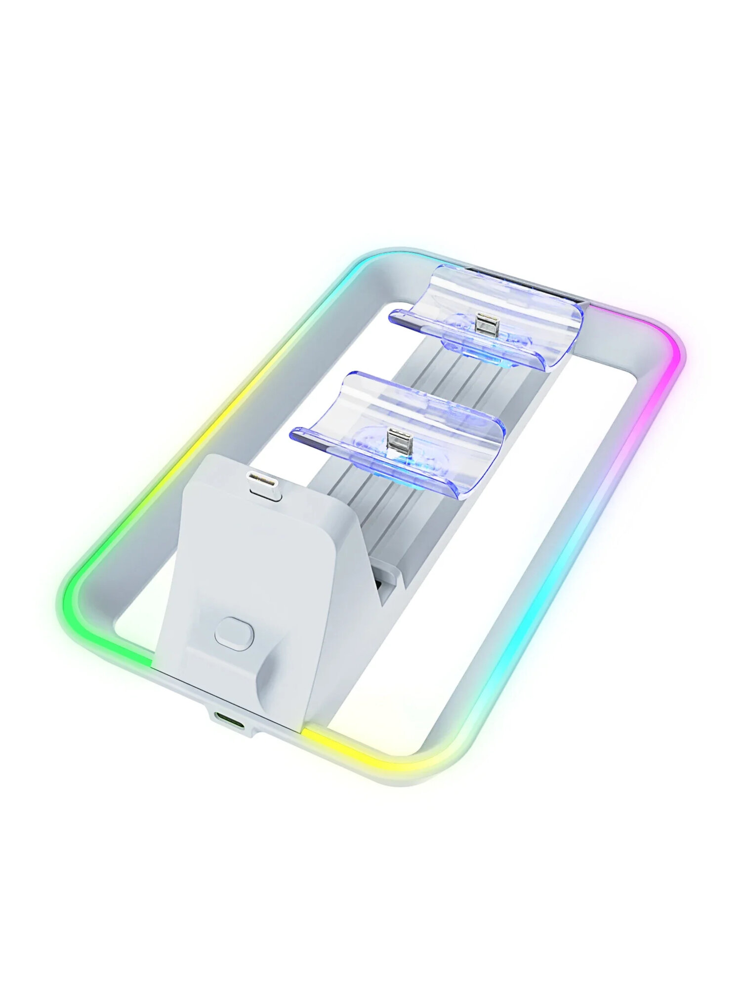 Зарядная станция для джойстиков PS5 и PlyStation Portal, док-станция для зарядки 2-х геймпадов PS5