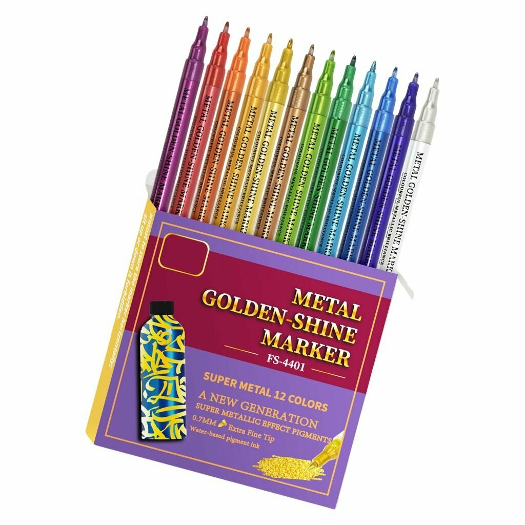Металлический маркер 12 цветов