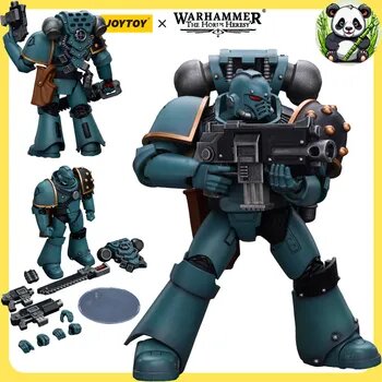 Фигурки героев JOYTOY x Warhammer 40,000 1/18 Sons of Horus MKIV Tactical Squad Legionary with Bolter фигурки героев подвижные игрушки