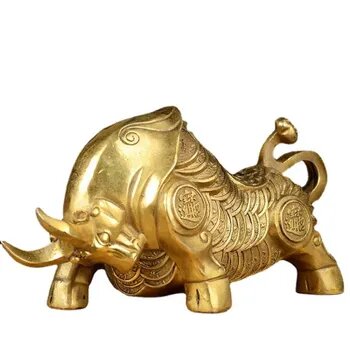 Статуэтка Бык денежный, бронза (Китай), 15/6/8,5 см.