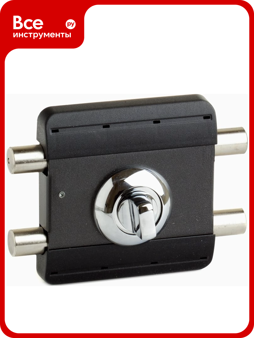 Накладной замок Поливектор "Барьер-Каре" хром, длина ключа 80 мм 2431