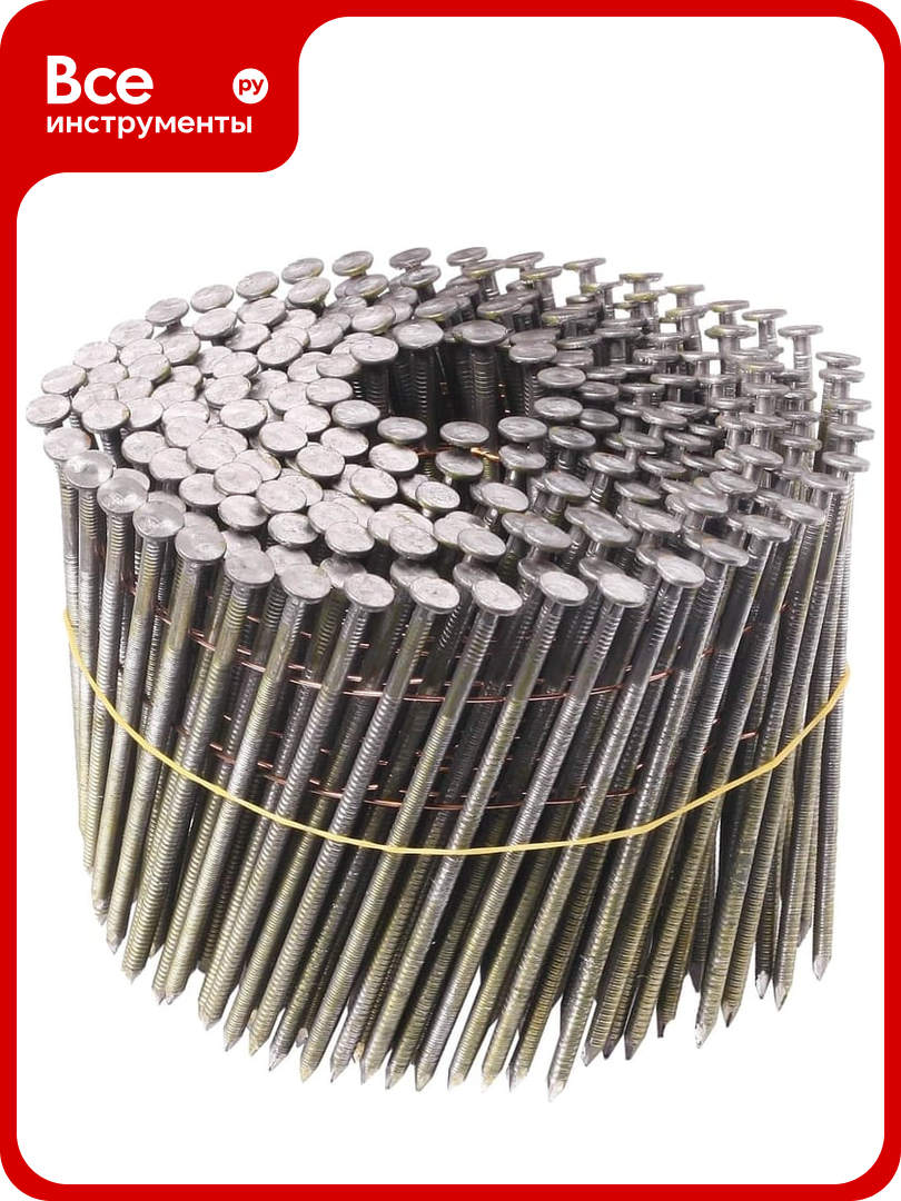 Гвоздь барабанный MAINPACK 3,1х70 мм с кольцевой (ершённый) накаткой MP (6 тыс. шт) MP-651056, 70 мм