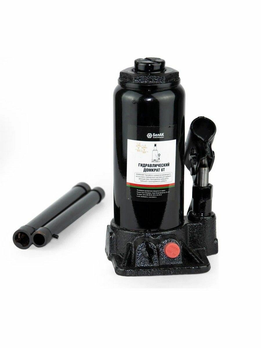 Домкрат бутылочный 6 тонн (TUV, 2 клапана) "БелАК" БАК00030