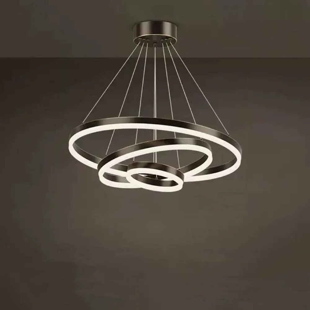 Люстра Mak-Interior Orblaze 3 rings 800 black, светодиодная, для всех типов потолков